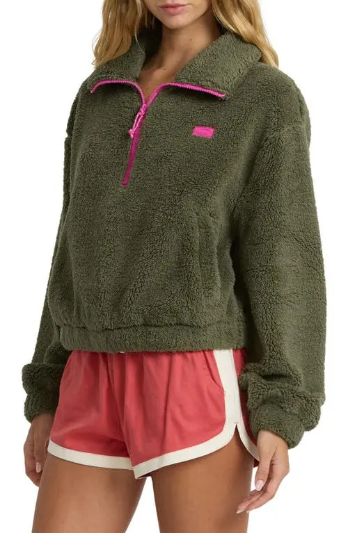 BILLABONG Half Zip Fleece Pullover - Canteen