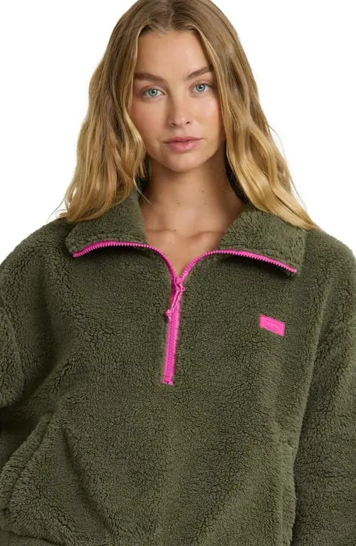 BILLABONG Half Zip Fleece Pullover - Canteen