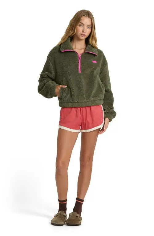 BILLABONG Half Zip Fleece Pullover - Canteen