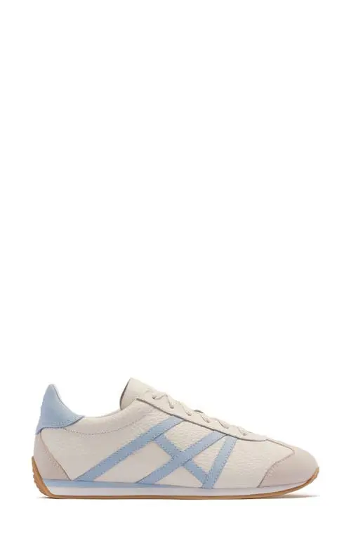 FRANKIE4 Duke Leather Sneakers With Metallic Overlays - Cream/powder Blue
