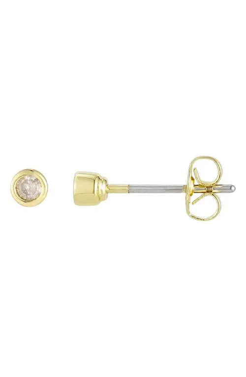 ST. MORAN Natural Diamond Bezel Stud Earrings