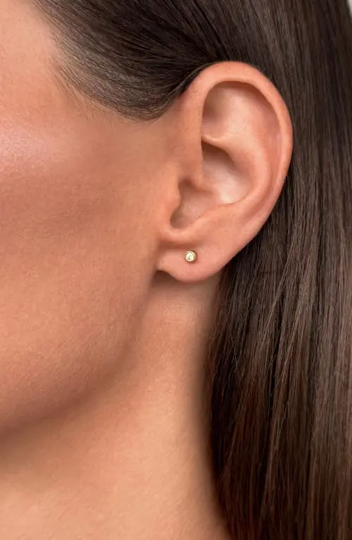 ST. MORAN Natural Diamond Bezel Stud Earrings