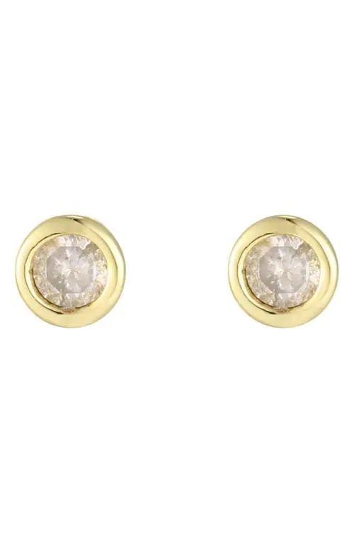 ST. MORAN Natural Diamond Bezel Stud Earrings