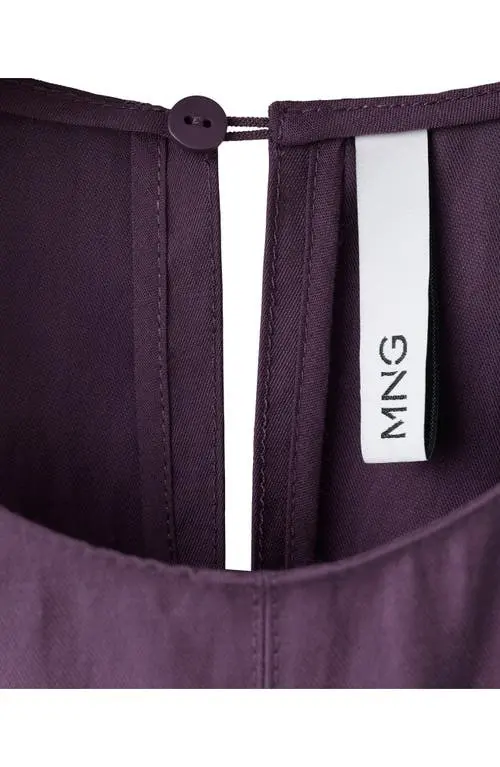 Mango A-line Dress With Stitching Detail - Violet