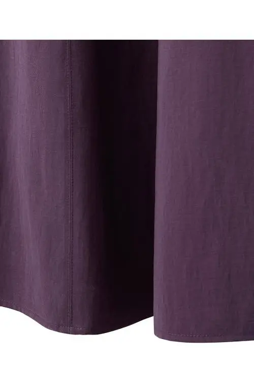 Mango A-line Midi Dress With Stitching Detail - Violet