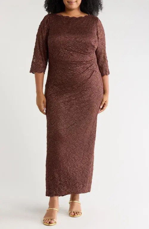 JESSICA HOWARD Lace Three-quarter Sleeve Sheath Dress