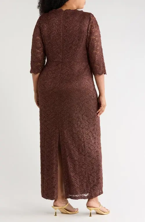 JESSICA HOWARD Lace Three-quarter Sleeve Sheath Dress