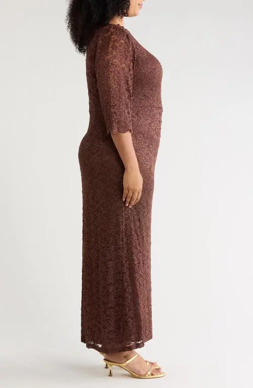 JESSICA HOWARD Lace Three-quarter Sleeve Sheath Dress