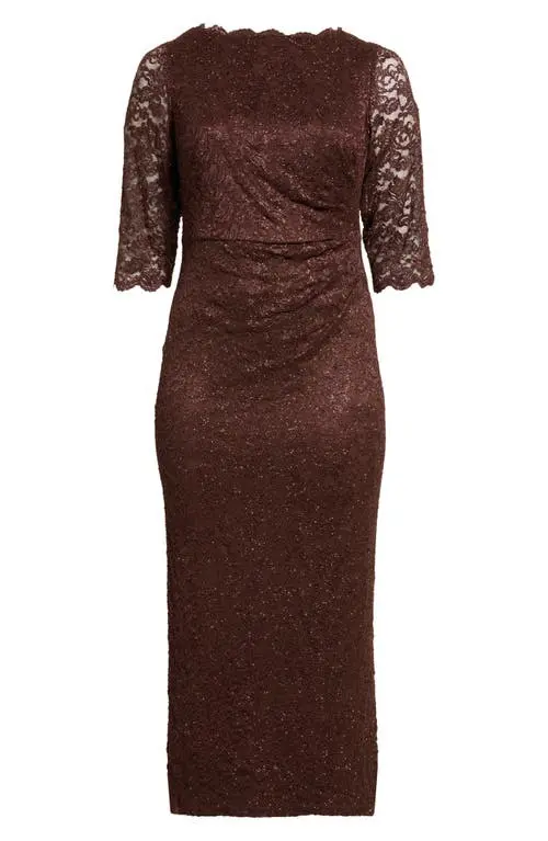 JESSICA HOWARD Lace Three-quarter Sleeve Sheath Dress
