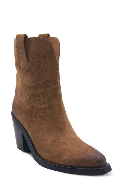 Ash Jester Western Bootie - Chestnut