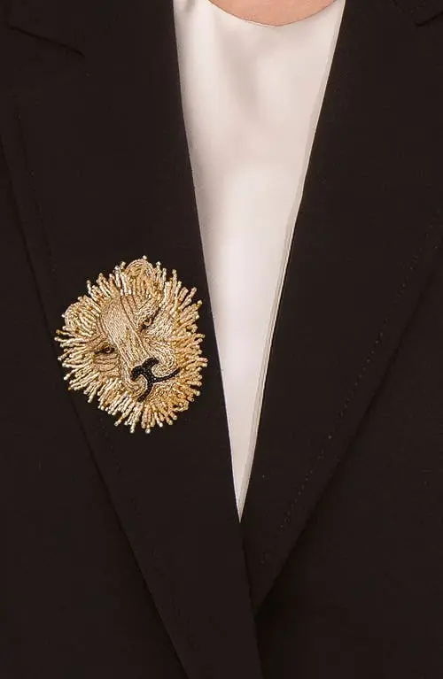 Deepa Gurnani Lion Brooch