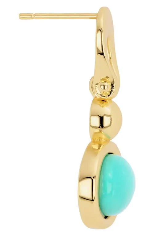 ATHRA LUXE Oval Simulated Turquoise Drop Earrings