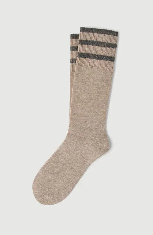 Brunello Cucinelli Sparkling Cashmere Knit Socks - Beige