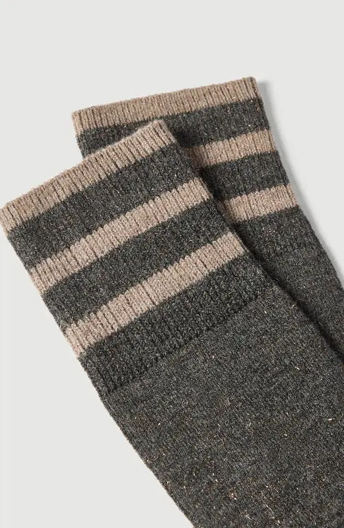 Brunello Cucinelli Sparkling Cashmere Knit Socks - Dark Grey