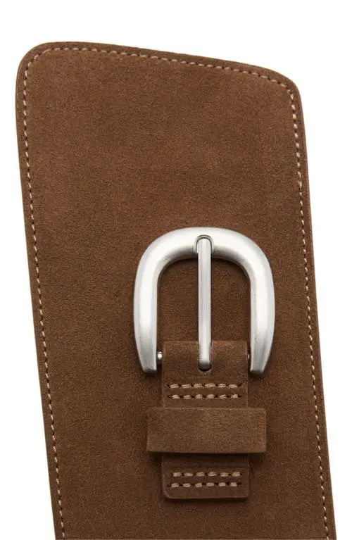 Mango Wide Split Leather Belt