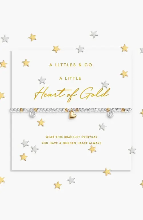 A LITTLES & CO Sparkle Confetti A Little 'heart Of Gold' Bracelet - Mixed