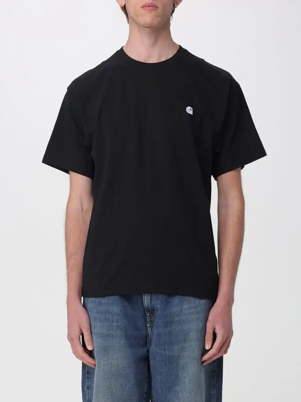 Carhartt Work In Progress Madison Cotton T-shirt With Embroidered Logo On The Chest - Black