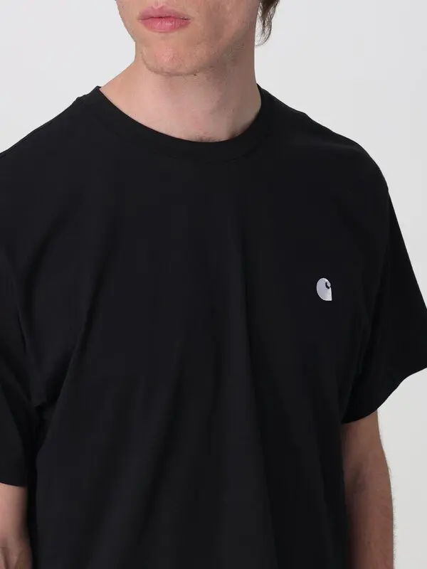 Carhartt Work In Progress Madison Cotton T-shirt With Embroidered Logo On The Chest - Black