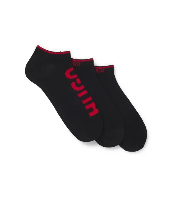 Hugo Three-pack Of Ankle Socks With Logos