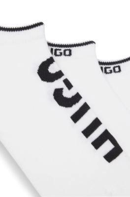 Hugo Three-pack Of Ankle Socks With Logos
