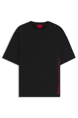 Hugo Oversized-fit Cotton T-shirt With All-over Logo Print