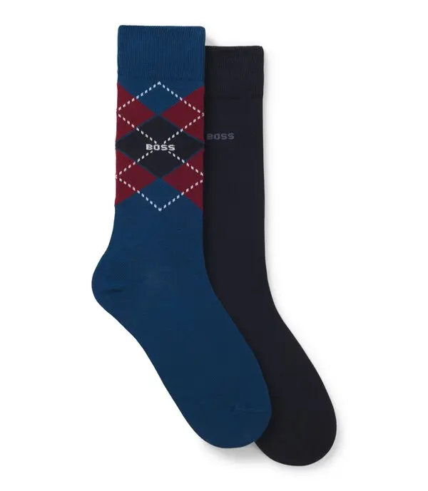 BOSS Two-pack Of Regular Length Cotton-blend Socks
