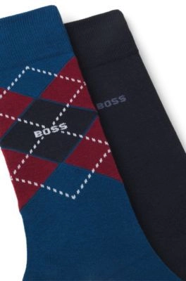 BOSS Two-pack Of Regular Length Cotton-blend Socks