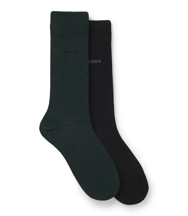 BOSS Two-pack Dress Socks In Soft