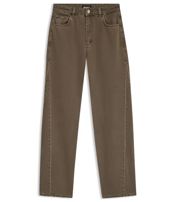 BOSS Relaxed-fit Colored Jeans In Cotton Blend