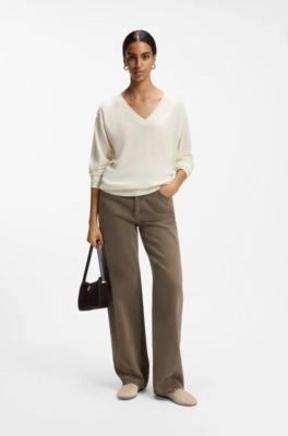 BOSS Relaxed-fit Colored Jeans In Cotton Blend