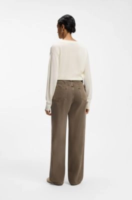 BOSS Relaxed-fit Colored Jeans In Cotton Blend