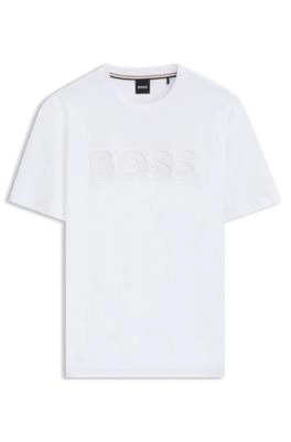 BOSS Cotton-jersey T-shirt With Logo Artwork