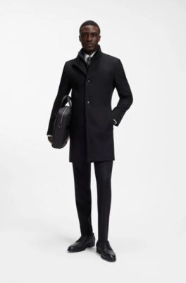 BOSS Italian-made Derby Shoes In Grained Leather