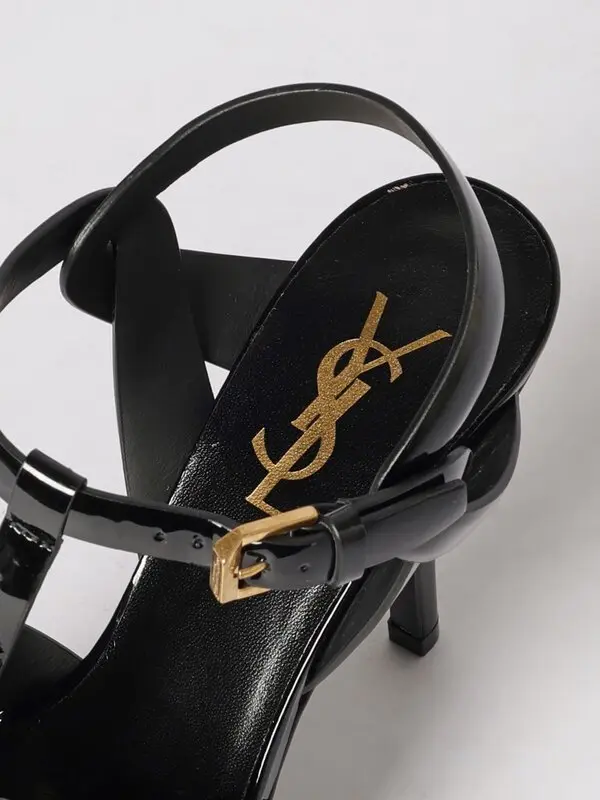 Saint Laurent Patent Leather Heeled Sandals