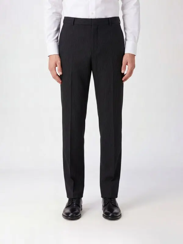 Saint Laurent Tailored Wool Pants With Pinstripe Detail