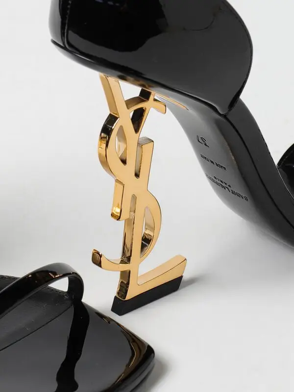 Saint Laurent Opyum Patent Leather Heeled Sandals