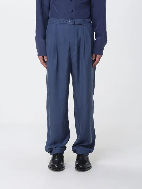 Saint Laurent Silk Tailored Pleated Trousers
