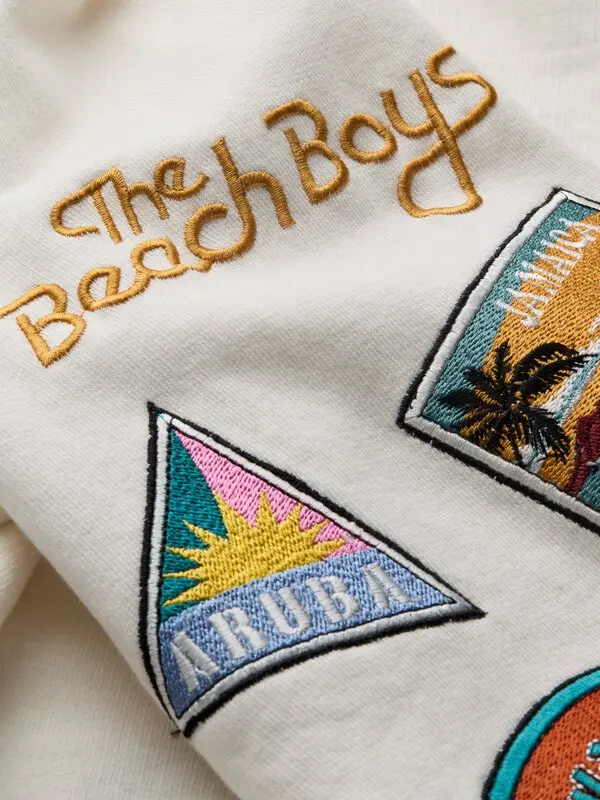 Alice + Olivia Russell Embroidered Crewneck Sweatshirt