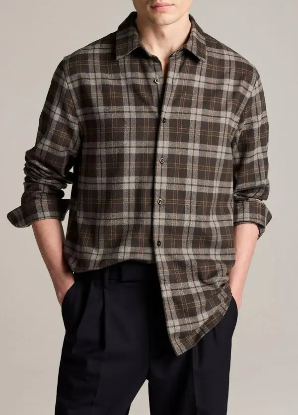 Vince Tom Plaid Cotton Button-front Shirt