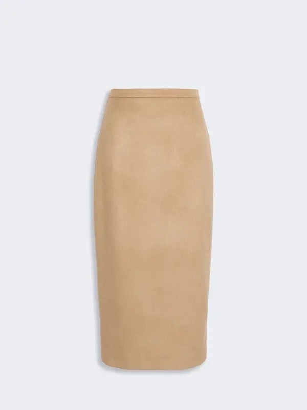 Max Mara Sable-look Pencil Skirt - Camel