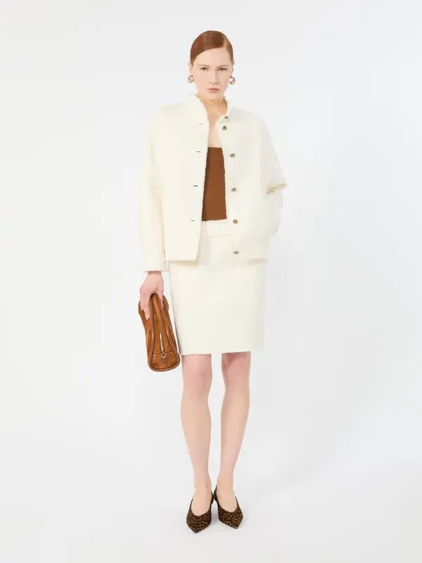 Max Mara Double Jersey Wool Bomber Jacket