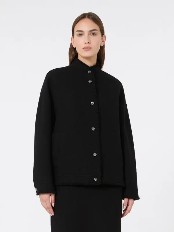 Max Mara Double Jersey Wool Bomber Jacket