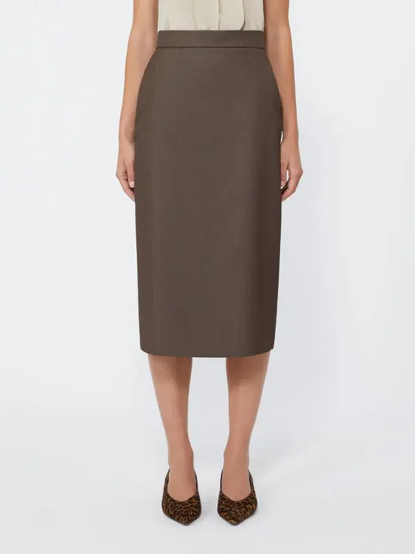 Max Mara Wool Gabardine Pencil Skirt