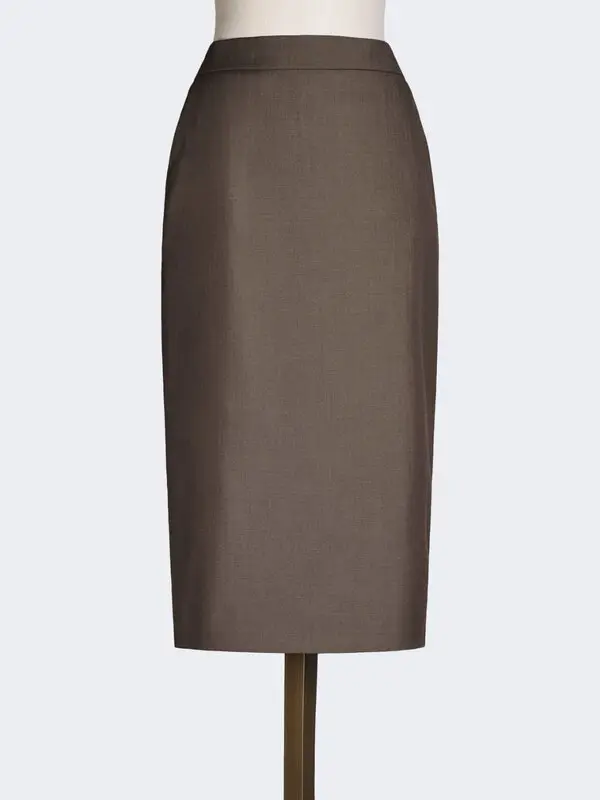 Max Mara Wool Gabardine Pencil Skirt