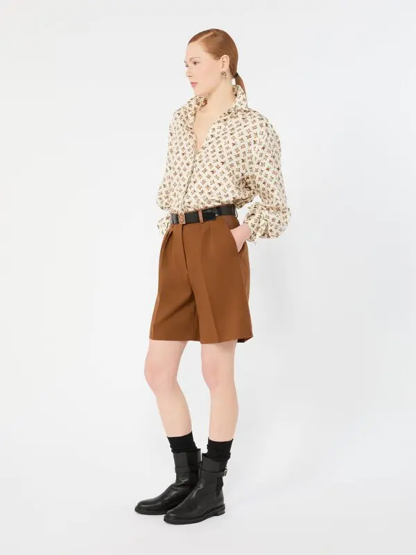 Max Mara Oversized Printed Silk Shirt