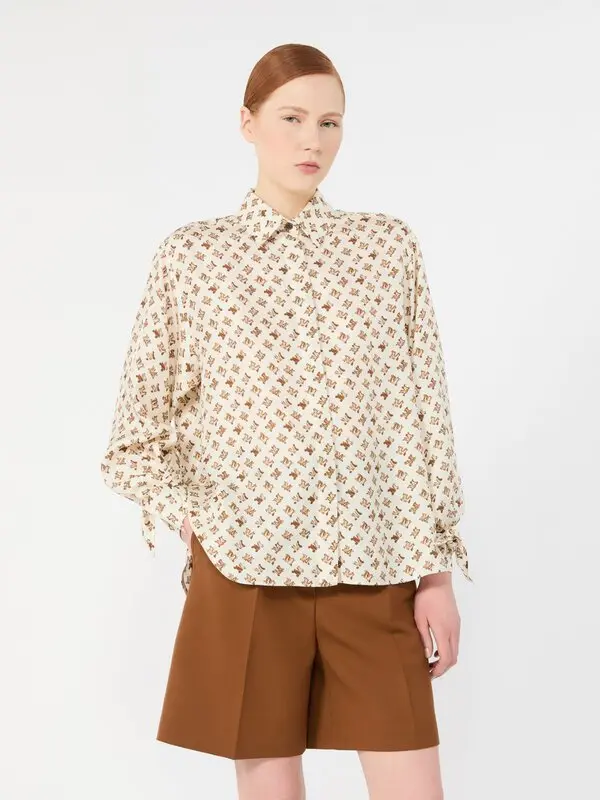 Max Mara Oversized Printed Silk Shirt