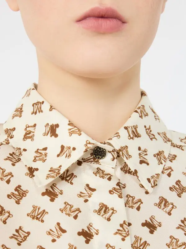 Max Mara Oversized Printed Silk Shirt