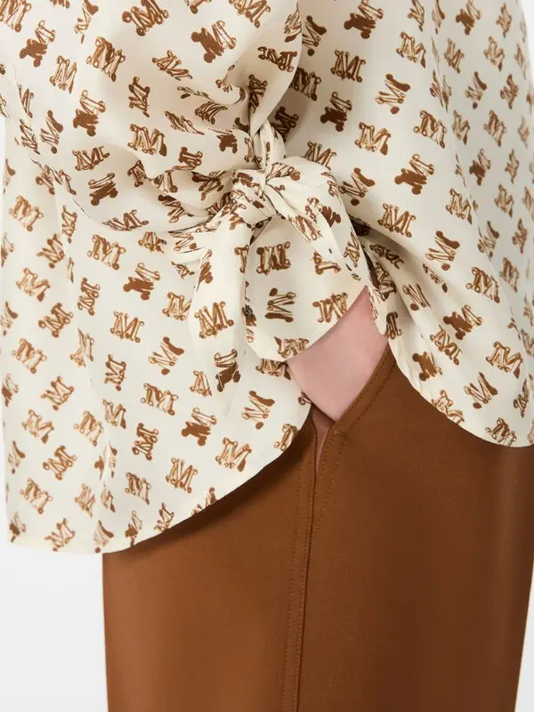 Max Mara Oversized Printed Silk Shirt