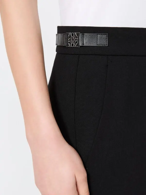 Max Mara Slim Double Woollen Cloth Trousers