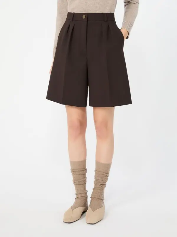 Max Mara Double Woollen Cloth Bermuda Shorts